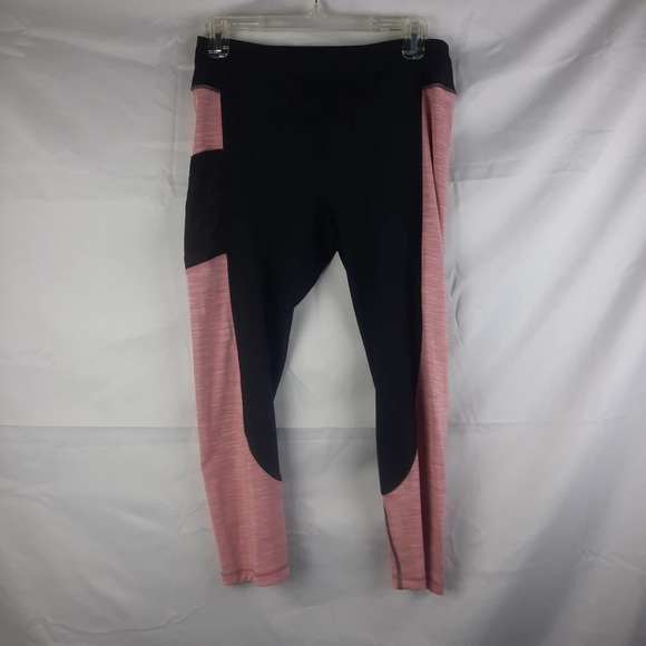 NYL | Pants & Jumpsuits | Nyl Black Pink Sheer Pocket Workout Exercise ...